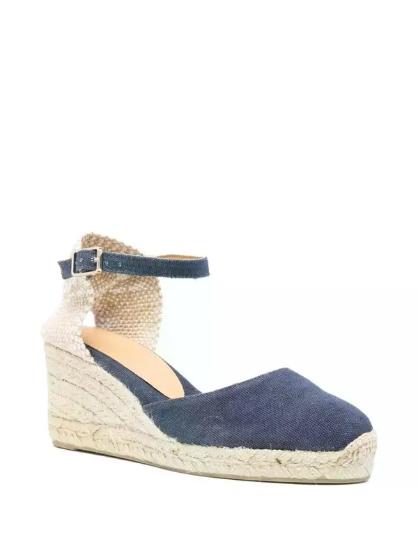 CastaÑer Carol Buckled Espadrille Wedge Sandals