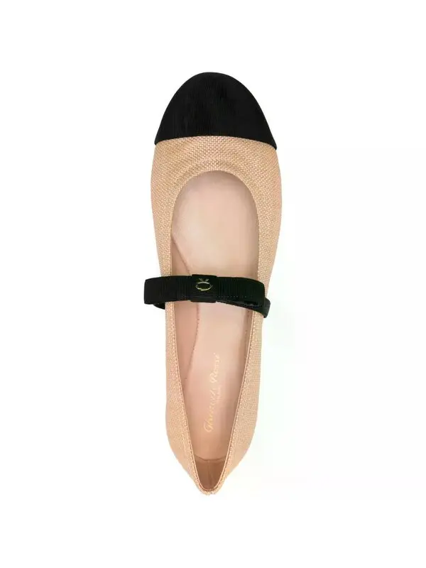 GIANVITO ROSSI Bow-detail Ballerina Flats