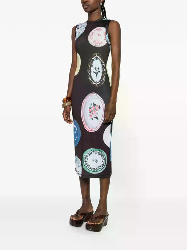 Stine Goya Printed Midi Dress