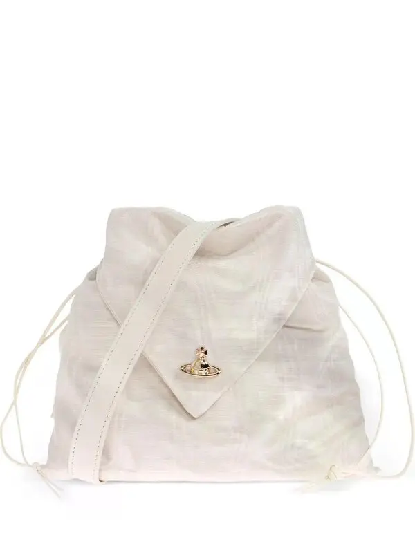 VIVIENNE WESTWOOD Orb Striped Shoulder Bag - Neutrals