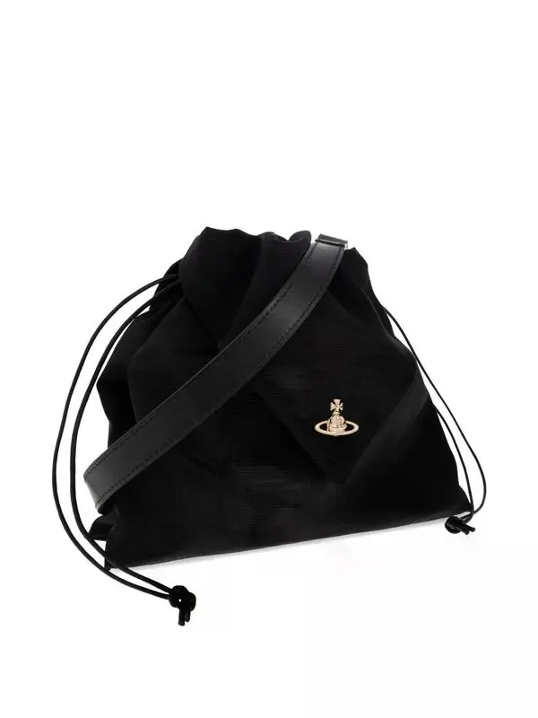 VIVIENNE WESTWOOD Orb Drawstring Shoulder Bag - Black