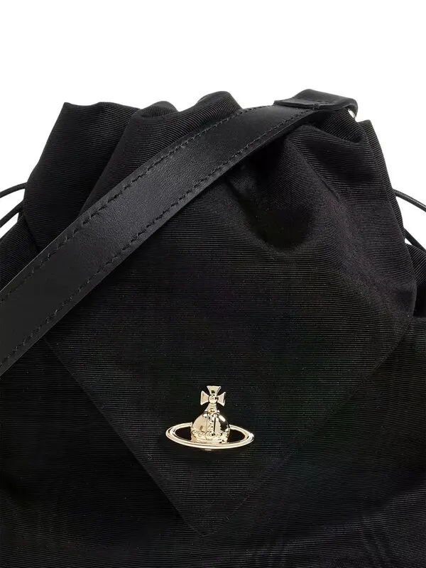 VIVIENNE WESTWOOD Orb Drawstring Shoulder Bag - Black