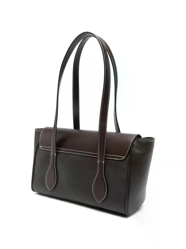 ATP ATELIER Eira Topstitch Tote Bag - Brown