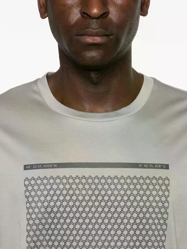 BOSS Geometric-print T-shirt - Grey