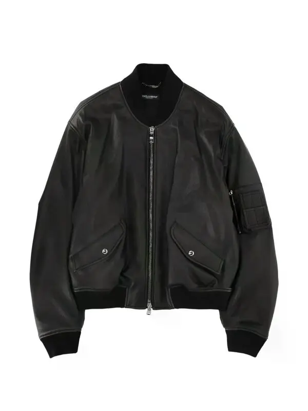 Dolce & Gabbana Leather Zip-up Jacket