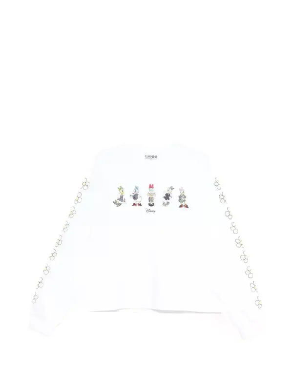 GANNI X Disney Daisy Duck Long-sleeve T-shirt - White