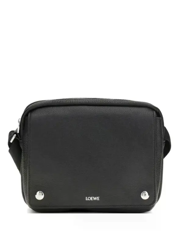Loewe Medium Pebble Leather Messenger Bag - Black