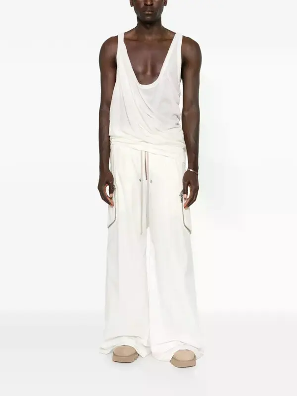 Rick Owens Draped Sleeveless Tank Top - White