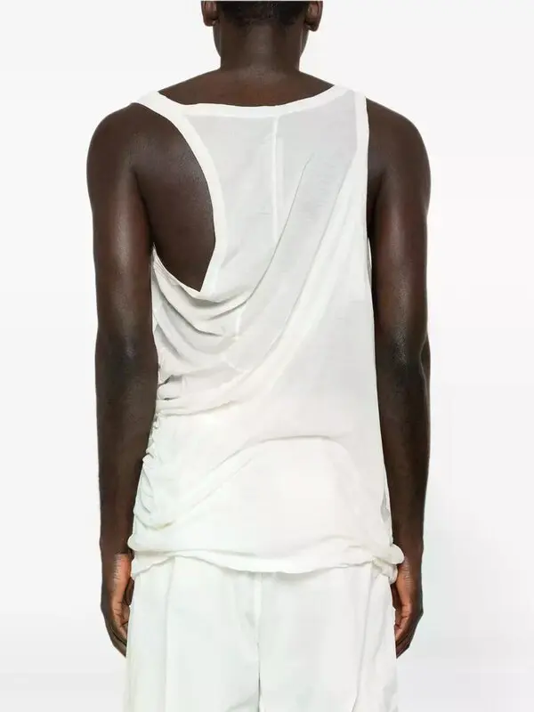 Rick Owens Draped Sleeveless Tank Top - White