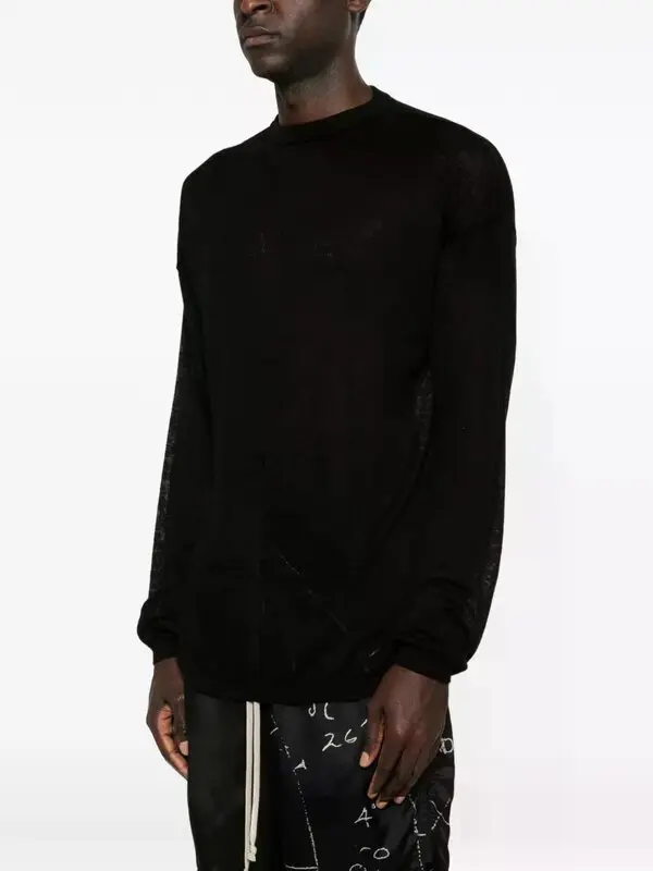 Rick Owens Crew-neck Long-sleeve Sweater - Black