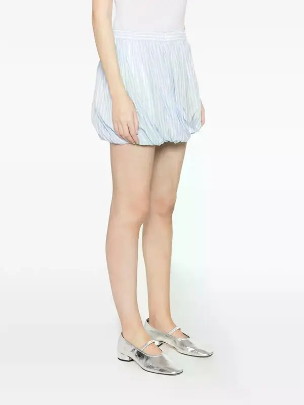 TWINSET Striped Gathered Skirt - Blue