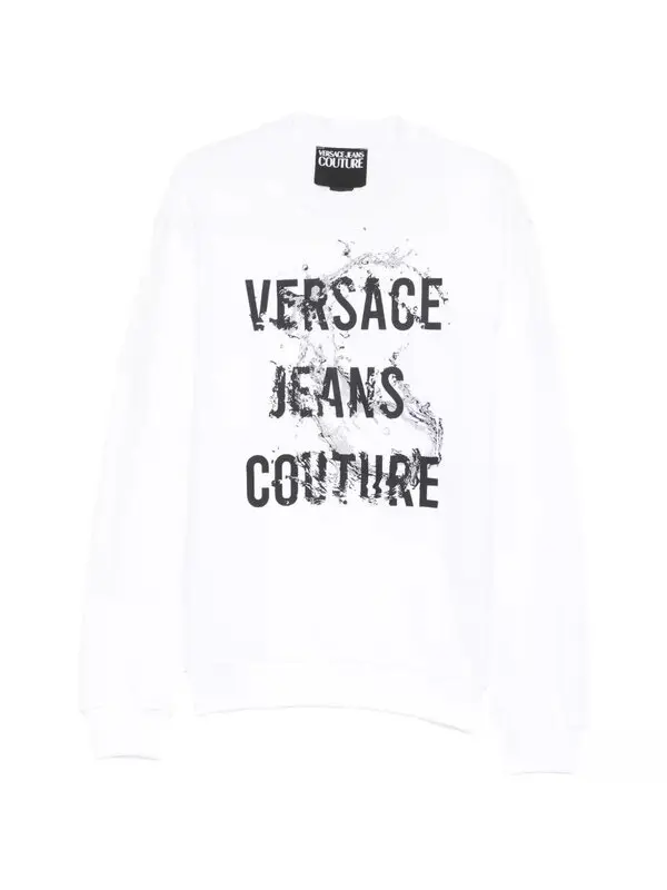 Versace Printed Crew-neck Sweatshirt - White