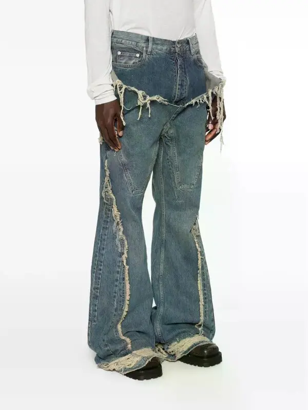 Rick Owens Distressed Flared Jeans