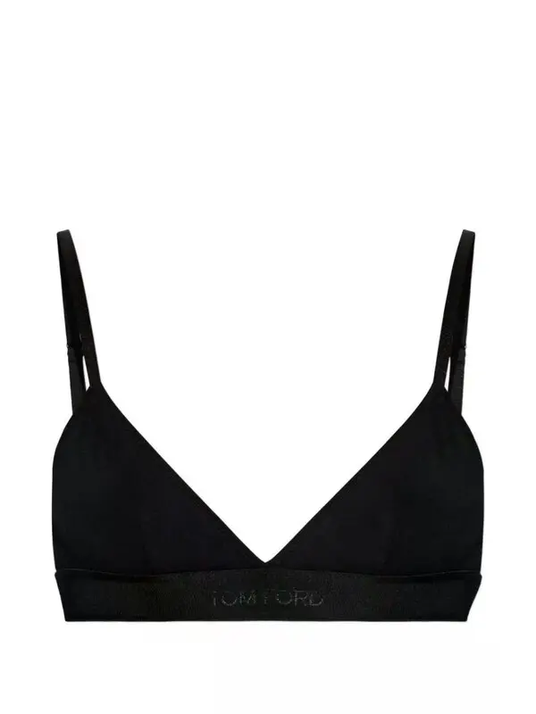 TOM FORD Logo-band Bra - Black