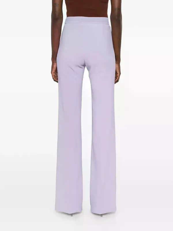 Elisabetta Franchi Lilac Embroidered Pocket Trousers