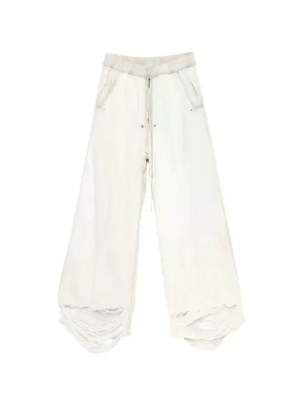 Rick Owens Bela Drawstring Ripped Trousers - Neutrals