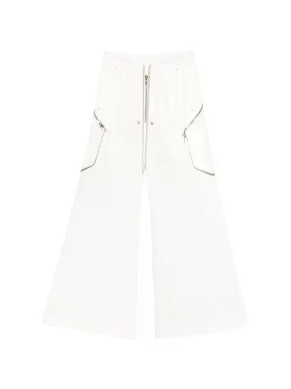 Rick Owens Zip-pocket Straight Trousers - White