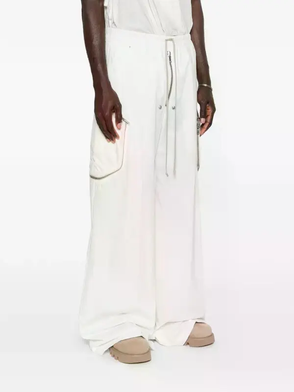 Rick Owens Zip-pocket Straight Trousers - White