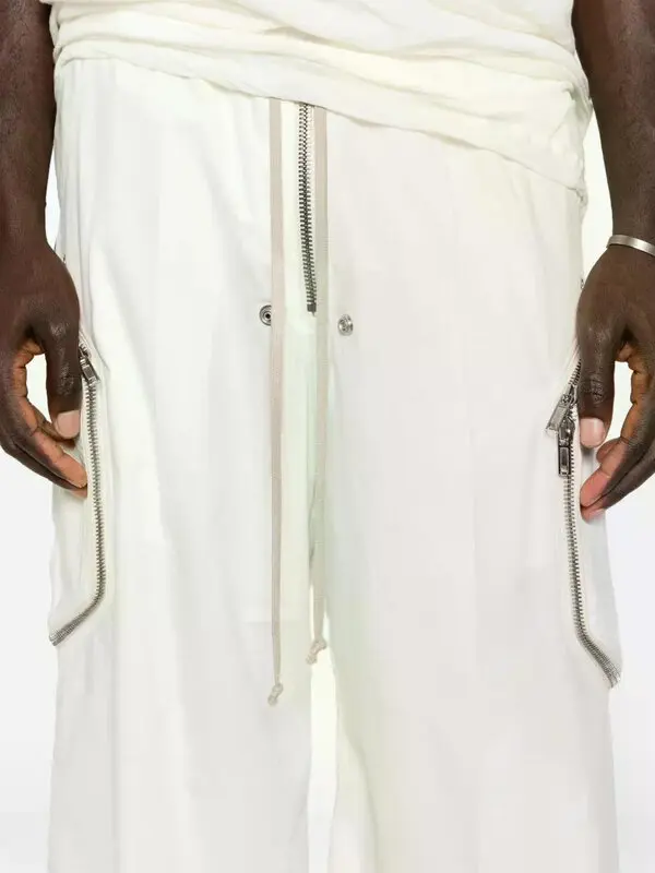 Rick Owens Zip-pocket Straight Trousers - White
