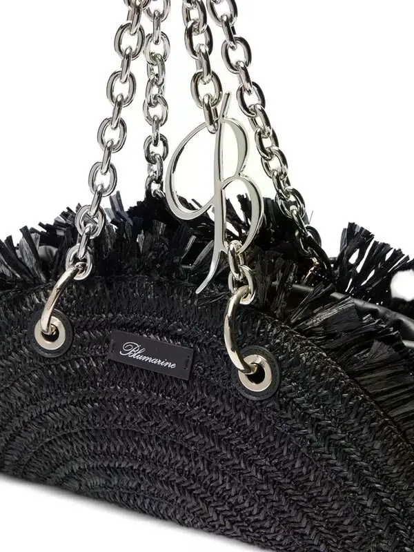 Blumarine Chain-link Shoulder Bag - Black