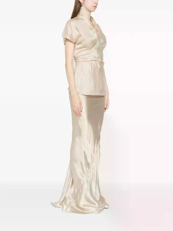 Rick Owens Tie-waist V-neck Blouse - Neutrals