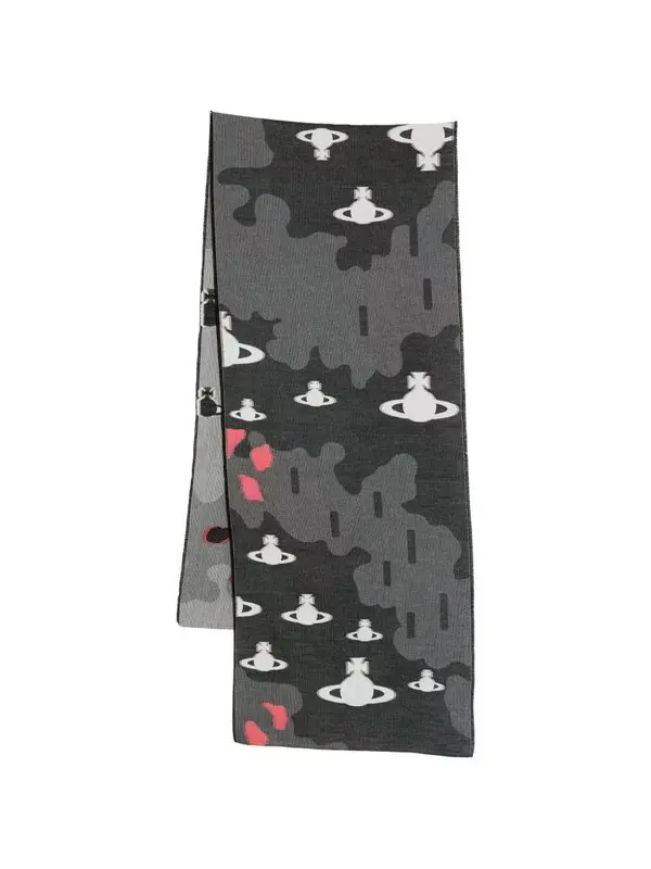 VIVIENNE WESTWOOD Camouflage Orb Scarf - Black