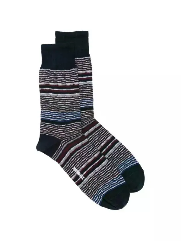 Missoni Patterned Socks - Blue