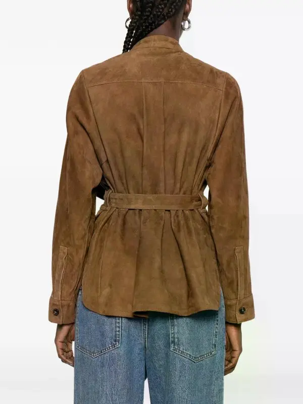 YVES SALOMON Belted Leather Jacket