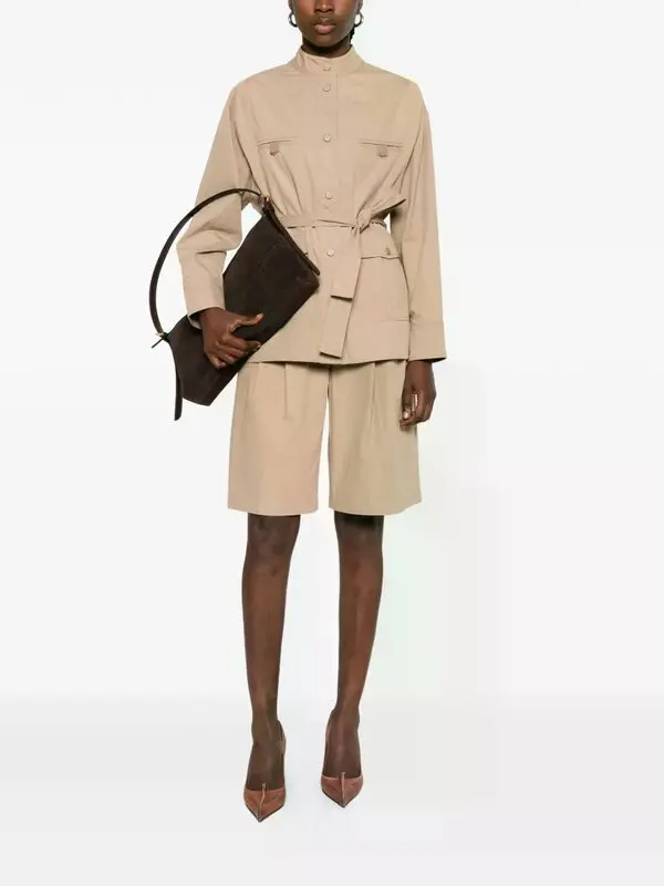 YVES SALOMON Button-up Belted Coat