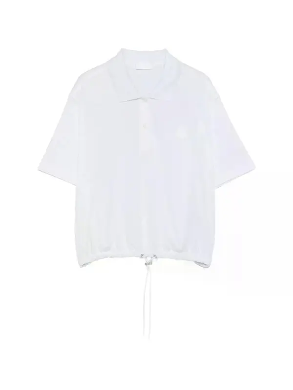 Moncler Drawstring-hem Polo Top