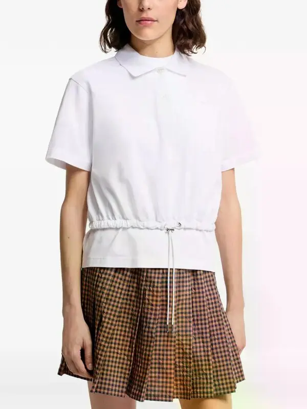 Moncler Drawstring-hem Polo Top