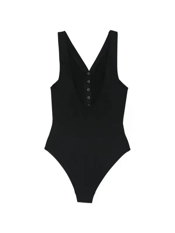 ERES Button V-neck One-piece Swimsuit
