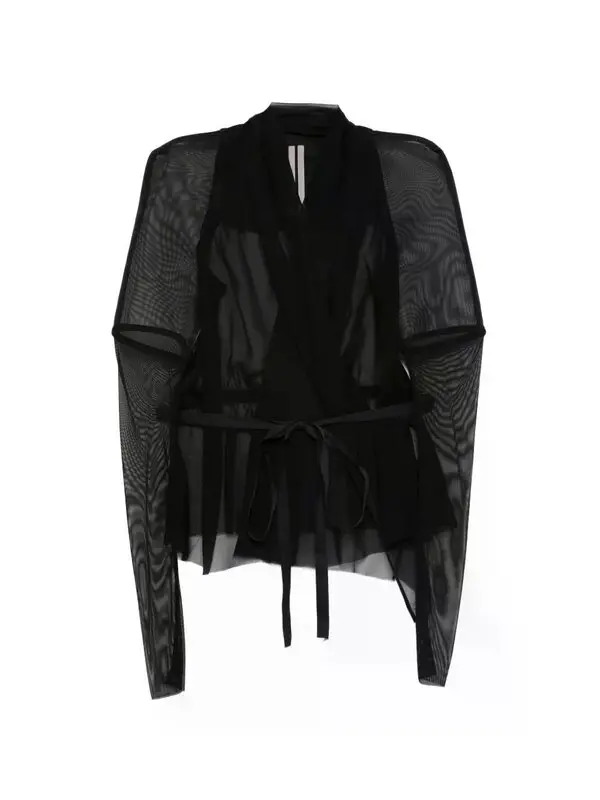 Rick Owens Tie-waist Jacket - Black