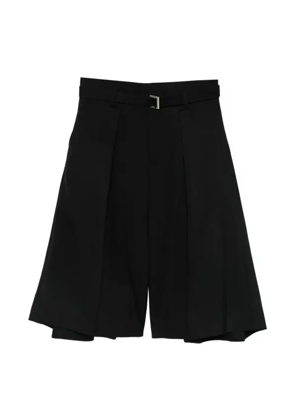 Sacai Belted Tailored Shorts - Black