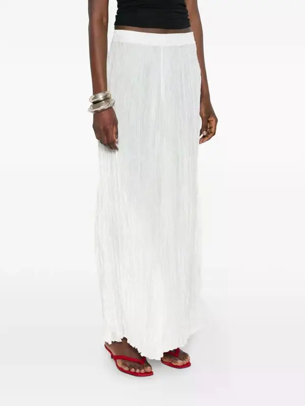 P.a.r.o.s.h Elasticated-waistband Maxi Skirt - White