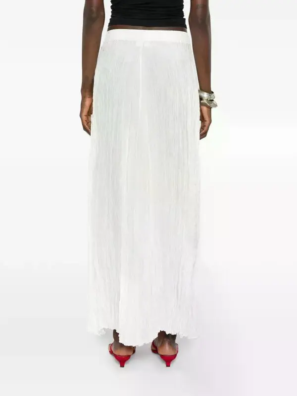 P.a.r.o.s.h Elasticated-waistband Maxi Skirt - White