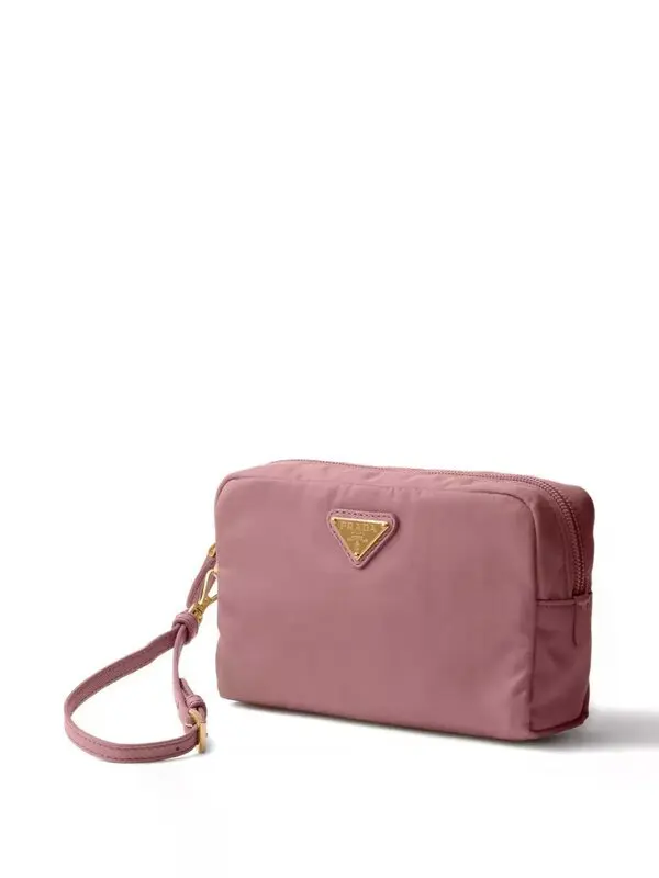 Prada Re-nylon Pouch With Leather Wristlet