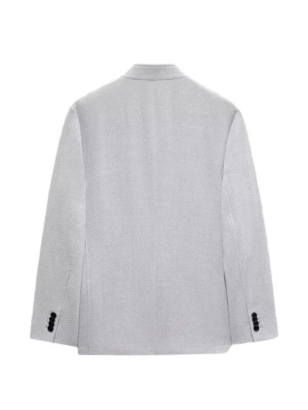 Shanghai Tang Herringbone Button Jacket - Grey