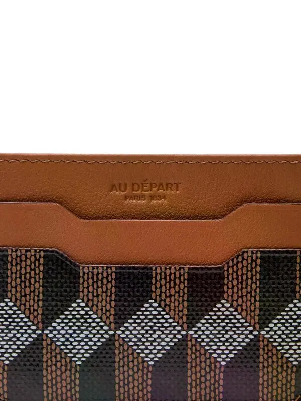 AU DEPART Geometric-pattern Card Holder - Neutrals