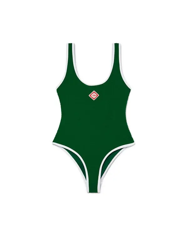 Casablanca Monogram One Piece Swimsuit - Green
