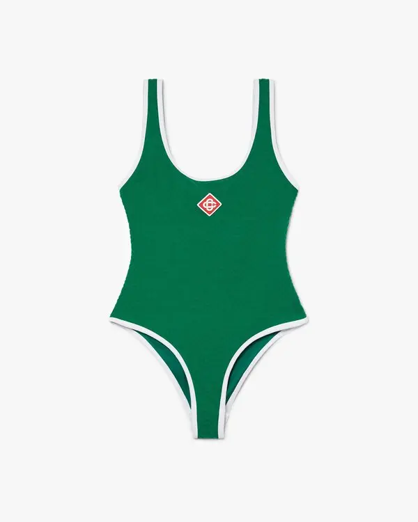 Casablanca Monogram One-piece Swimsuit - Green