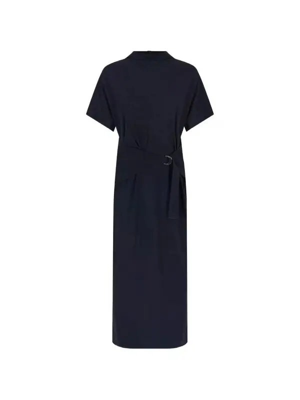 Brunello Cucinelli Short-sleeve Belted Midi Dress