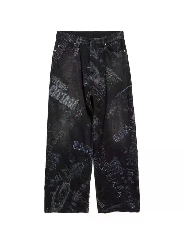 Balenciaga Print Cotton Trousers