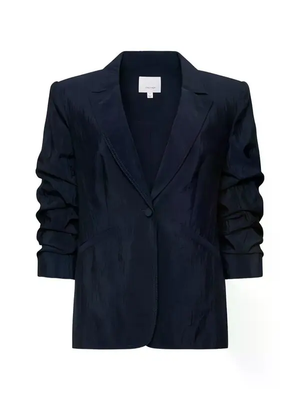 Cinq À Sept Ruched Woven Blazer
