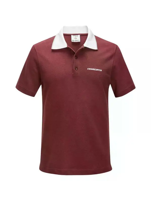 Casablanca Textured Polo Shirt