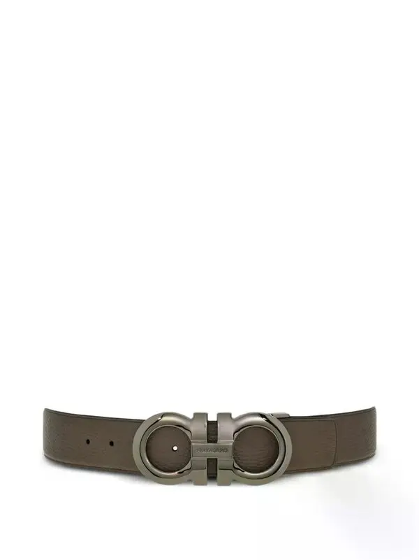 FERRAGAMO Gancini Reversible And Adjustable Belt - Brown