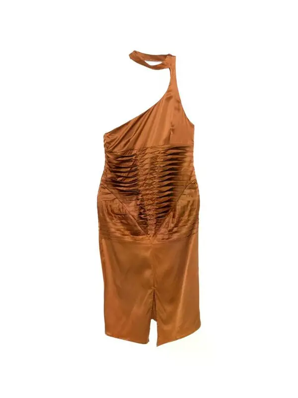 Gucci 2000s Ruched One-shoulder Mini Dress
