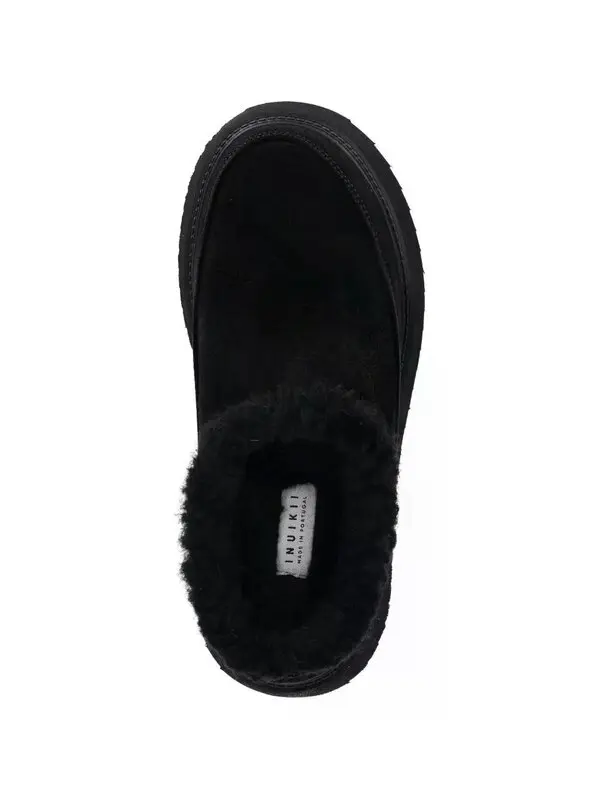 Inuikii Classic Micro Shearling-trim Slippers - Black