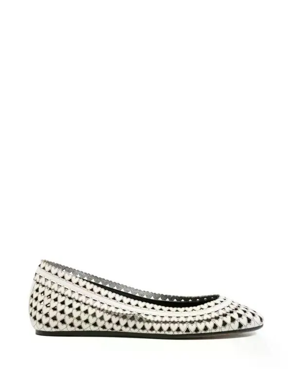 Isabel Marant Étoile Belni Laser-cut Heart Ballet Flats - White