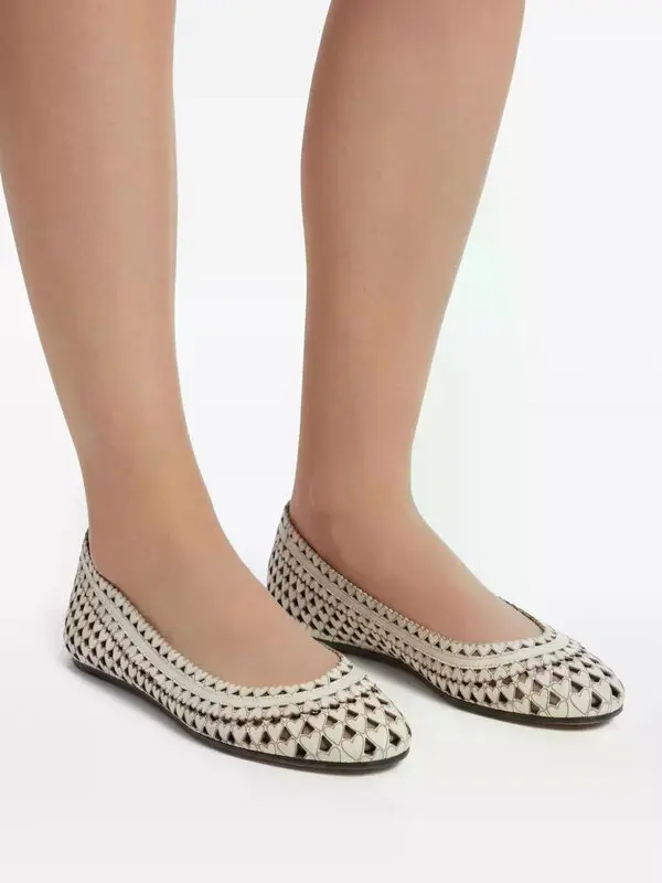 Isabel Marant Étoile Belni Laser-cut Heart Ballet Flats - White